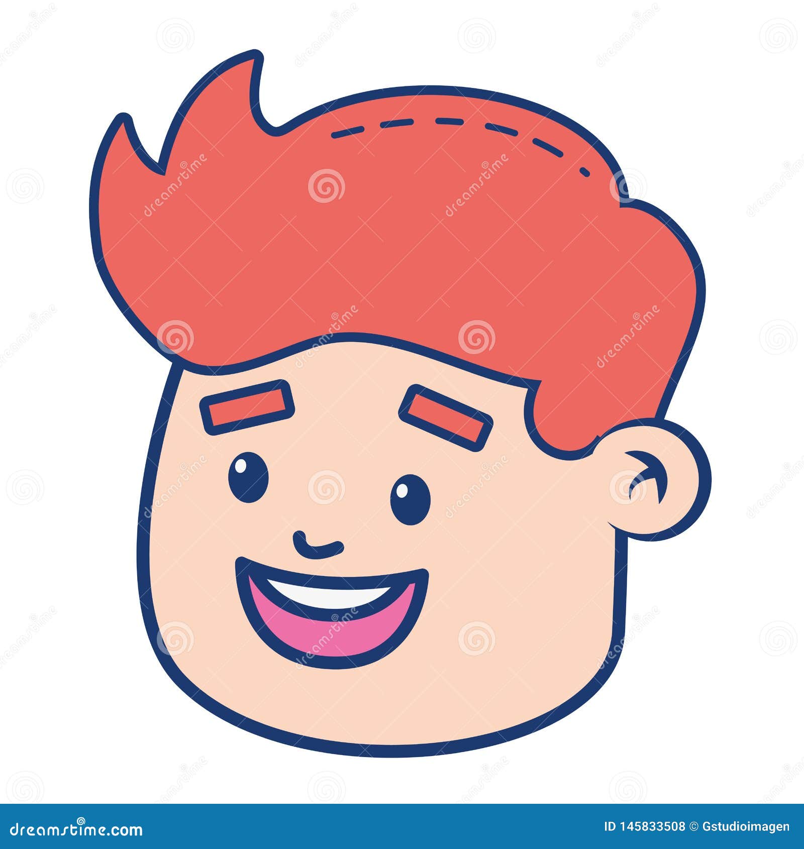 Happy face man stock illustration. Illustration of shirt - 145833508