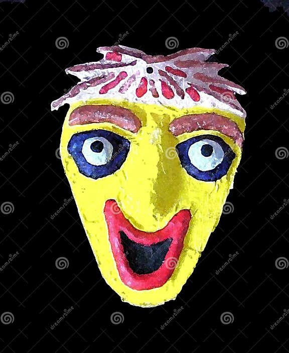 Happy Face Mask stock illustration. Illustration of mouth - 142368