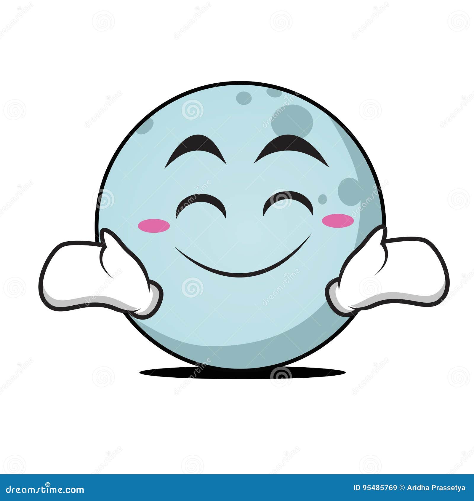 Happy Face Moon Cartoon Character Stock Vector - Illustration of vector ...