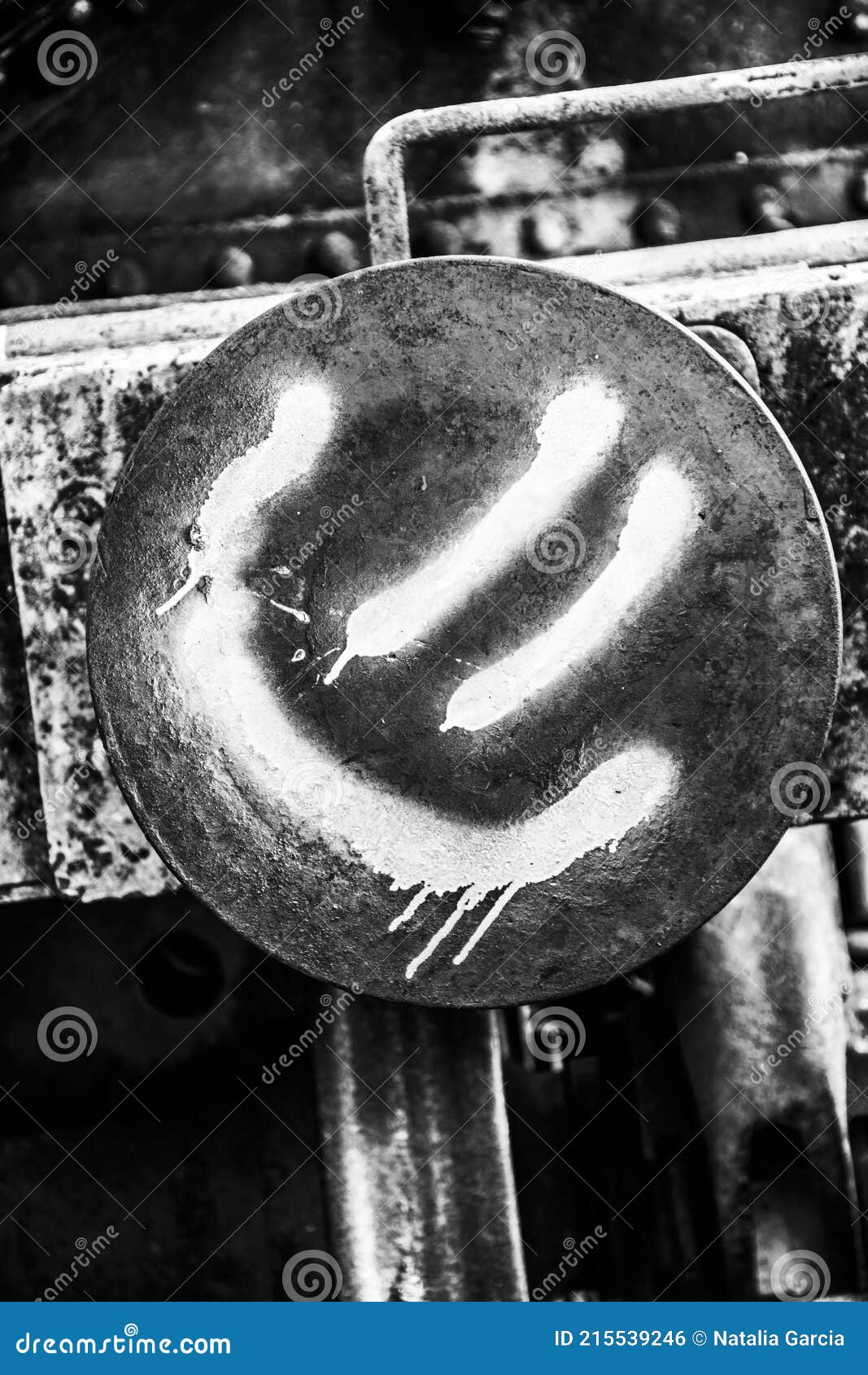 The Happy Face of the Rusty Train Stock Photo - Image of white, circle ...