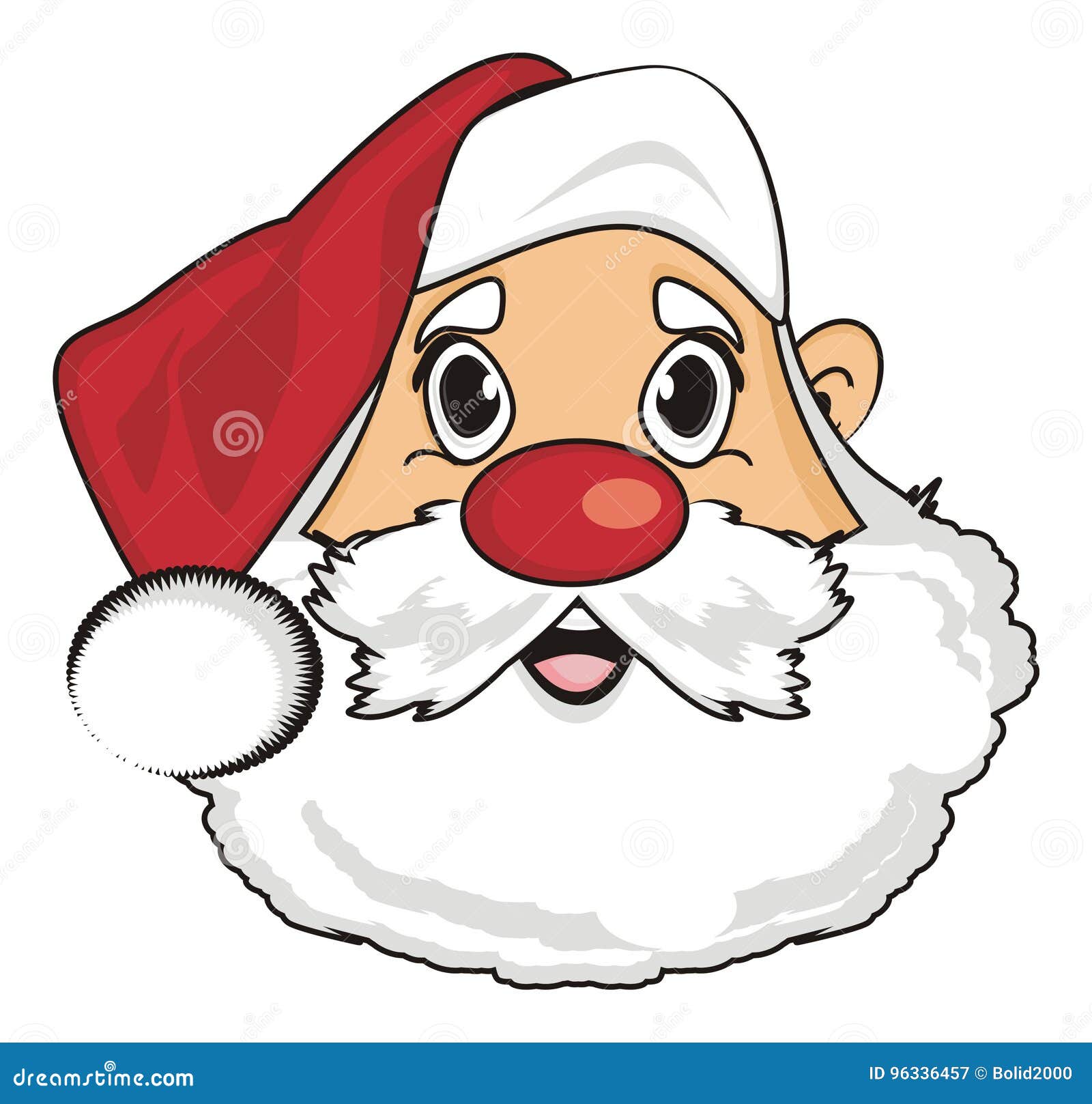 Happy face of santa stock illustration. Illustration of lapland - 96336457