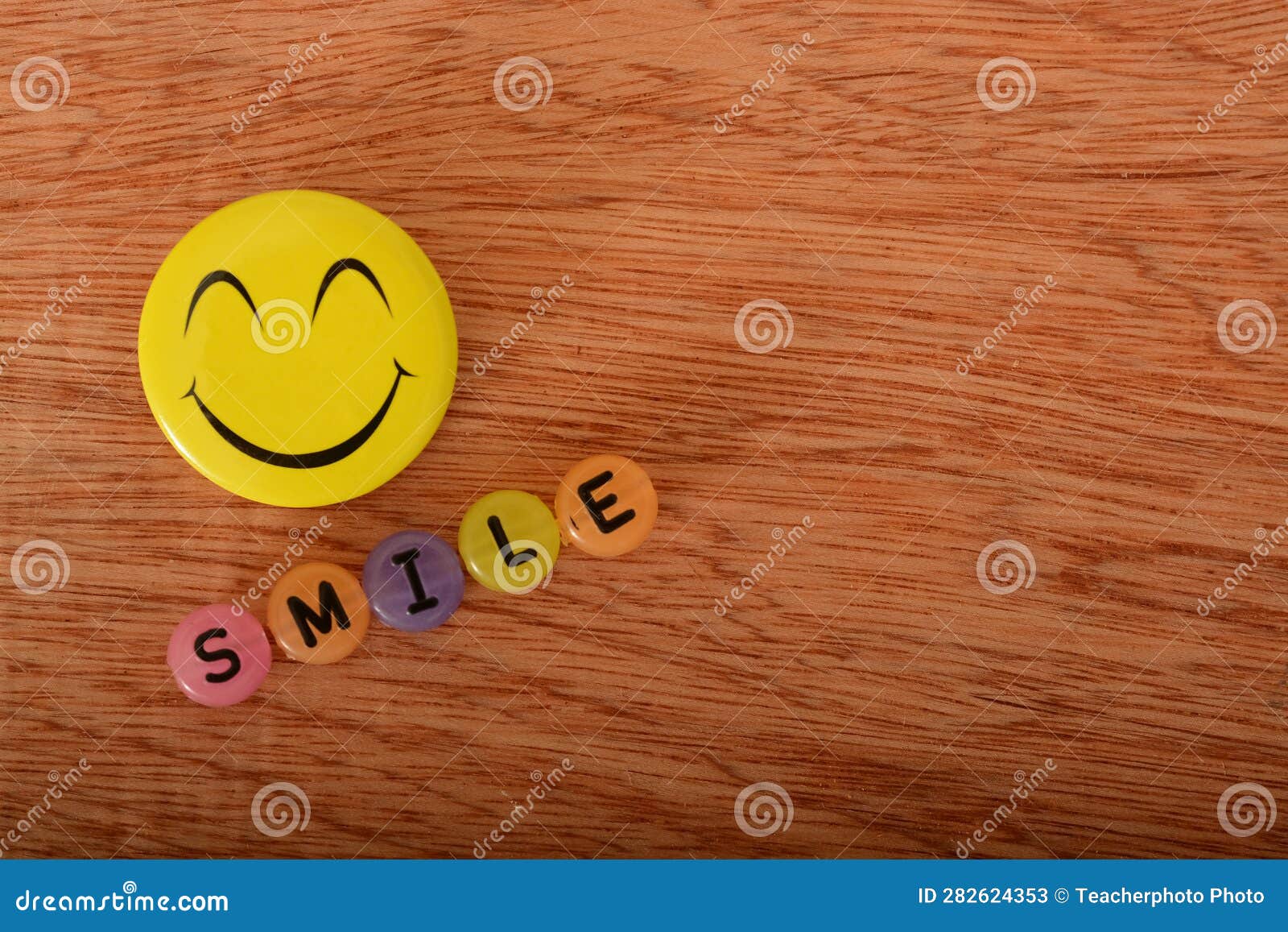 A Happy Face Smile with Text SMILE Stock Image - Image of psychology ...