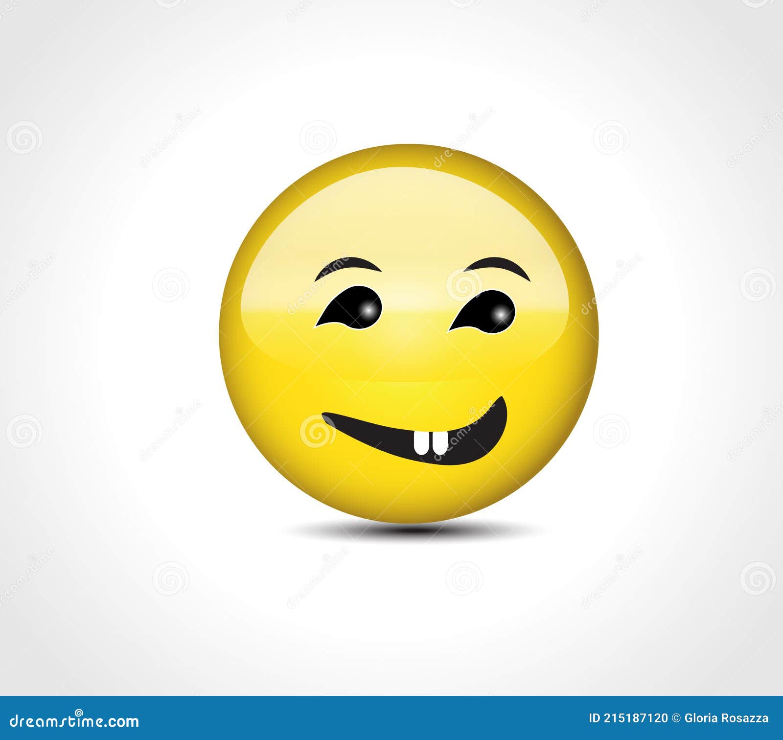 Happy Face Smiling Emoticon Button Stock Vector - Illustration of ...