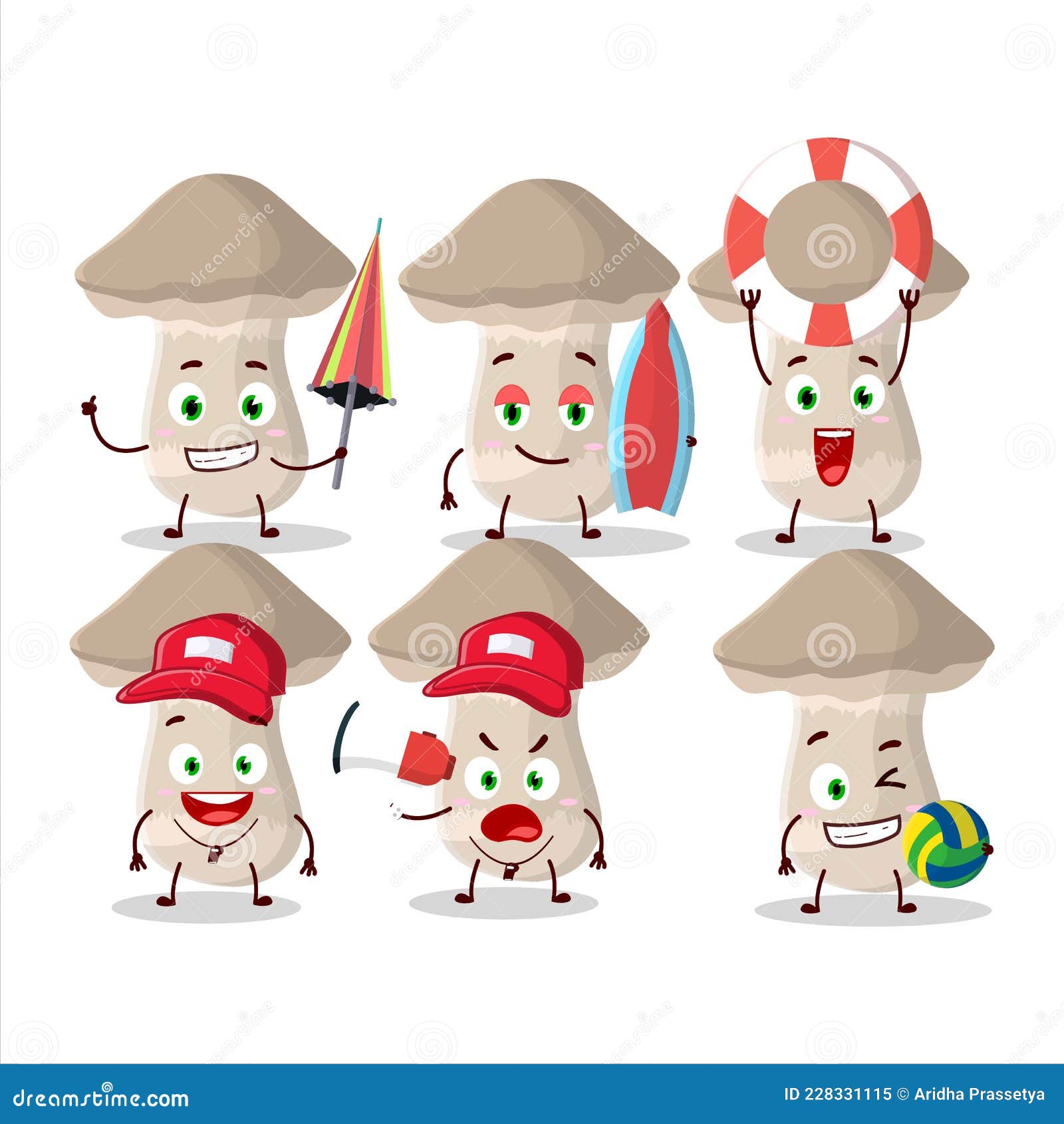 Toadstool Cartoon Inn Character With Love Cute Emoticon | CartoonDealer ...