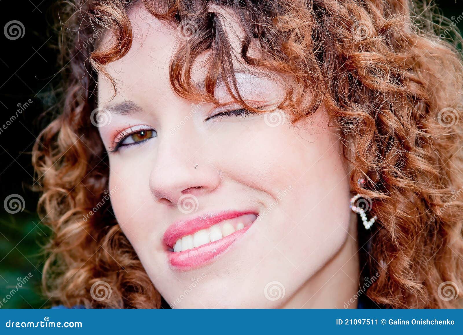 Happy Face of a Young Beautiful Woman Stock Image - Image of emotion ...