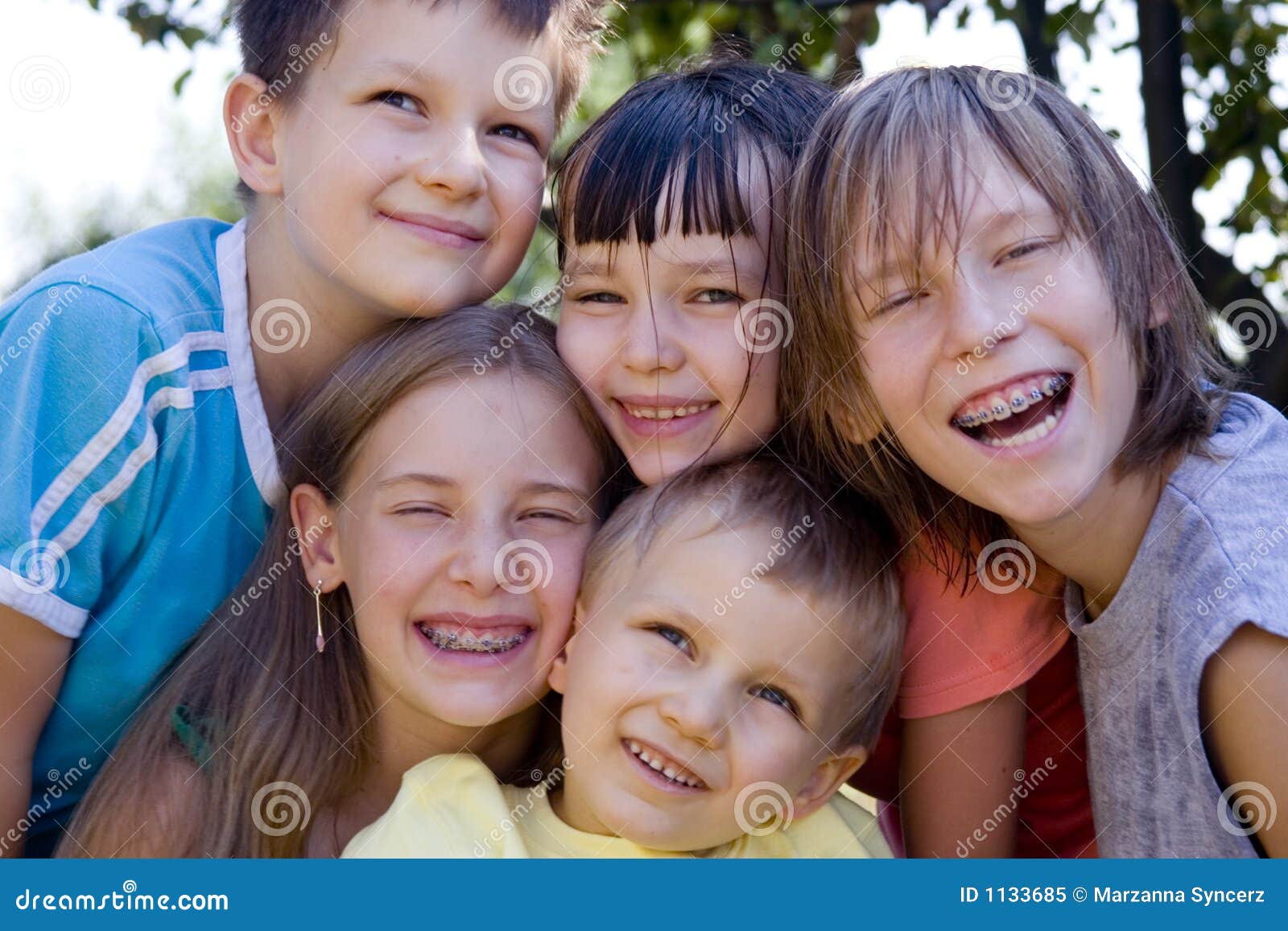 Happy faces of children stock image. Image of children - 1133685