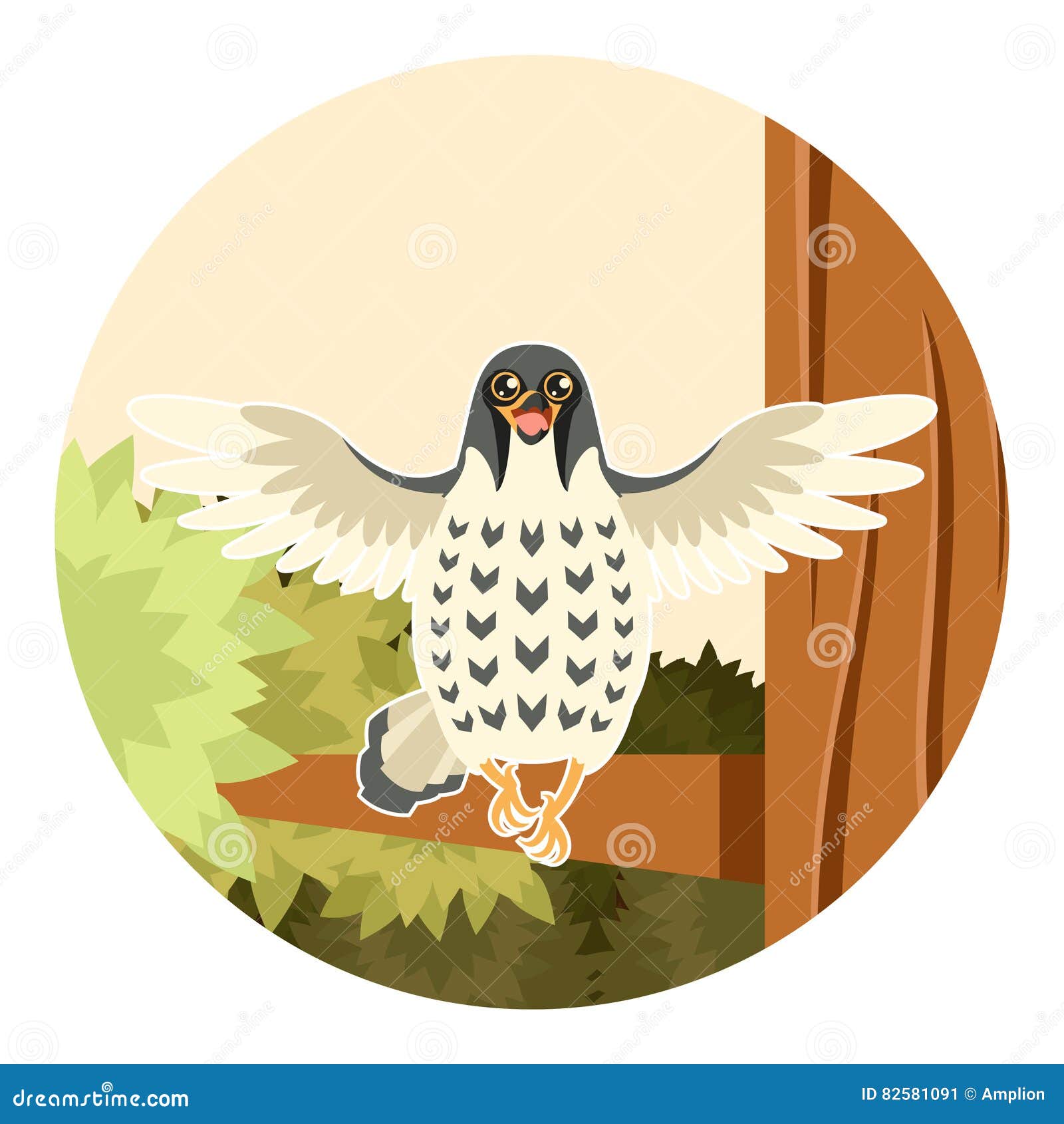 Flying Falcon Cartoon