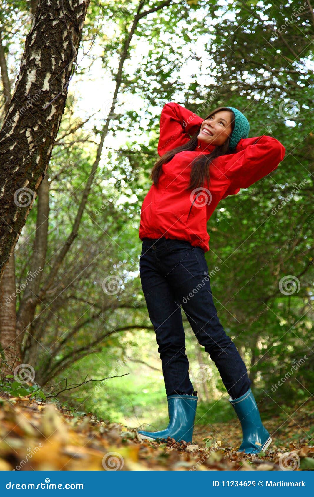 Happy fall girl stock image. Image of outside, color - 11234629