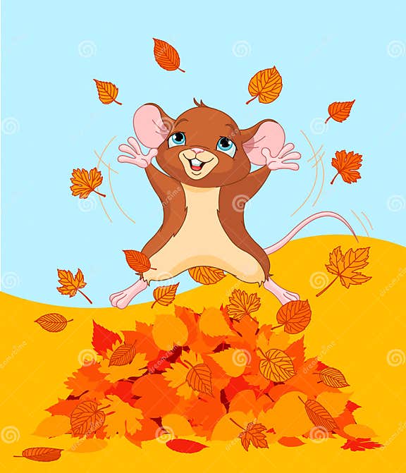 Happy fall mouse stock vector. Illustration of mouse - 26922827