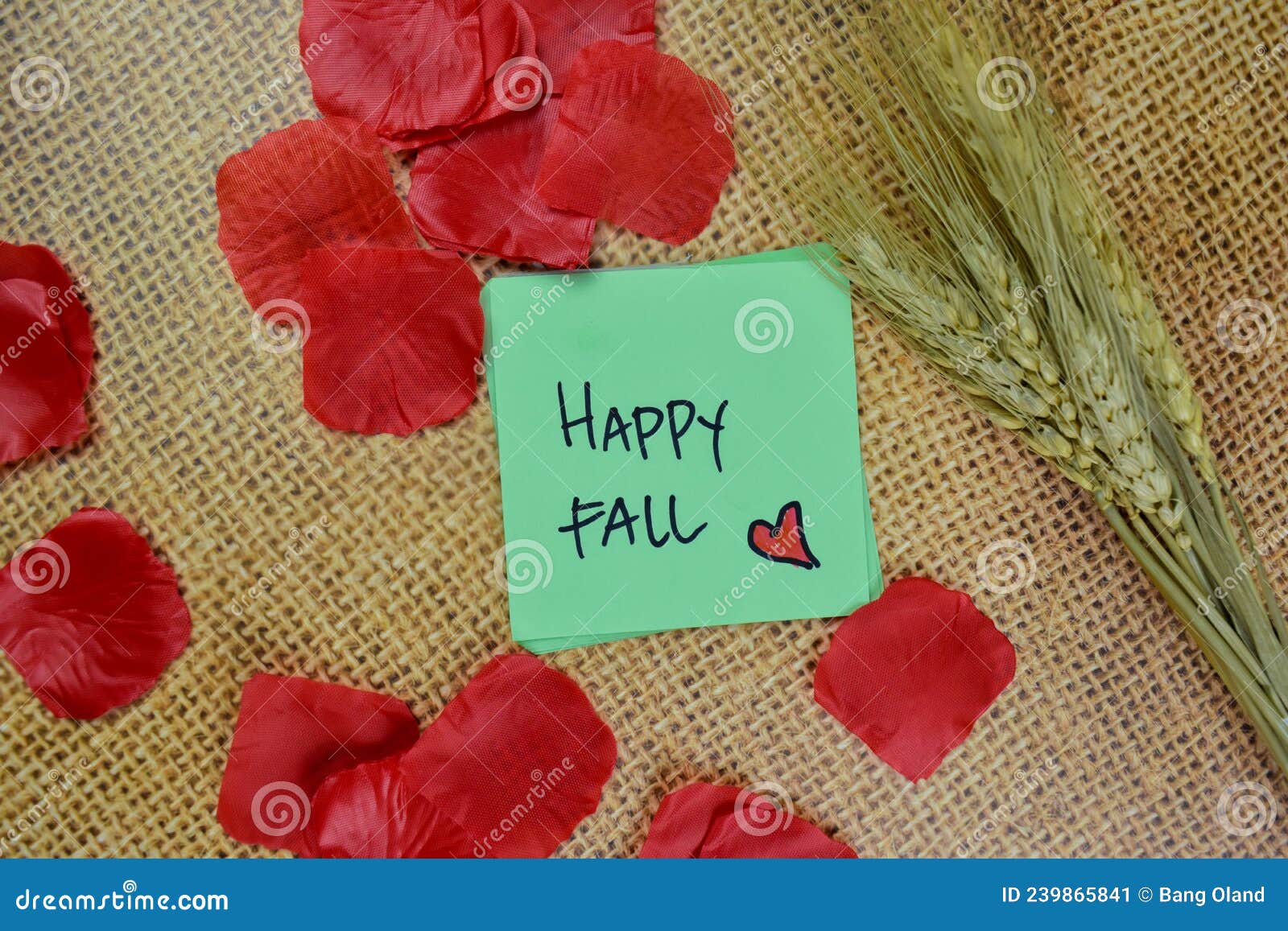 Happy Fall Write on Sticky Notes Isolated on Wooden Table Stock Image ...