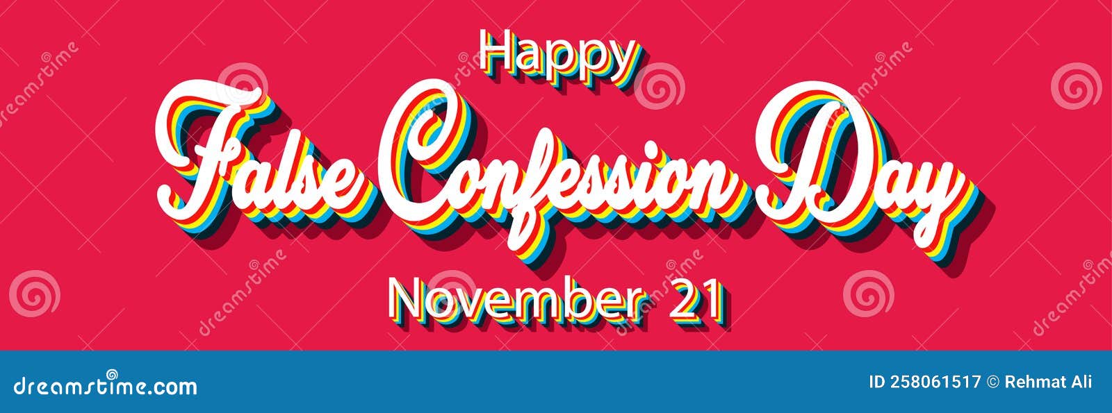 Happy False Confession Day, November 21. Calendar of November Retro ...