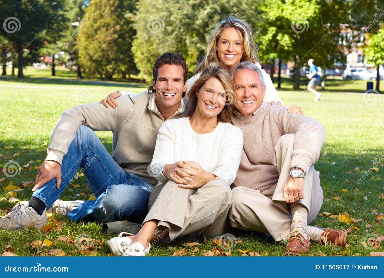 Happy family stock image. Image of adult, fashion, park - 11505017