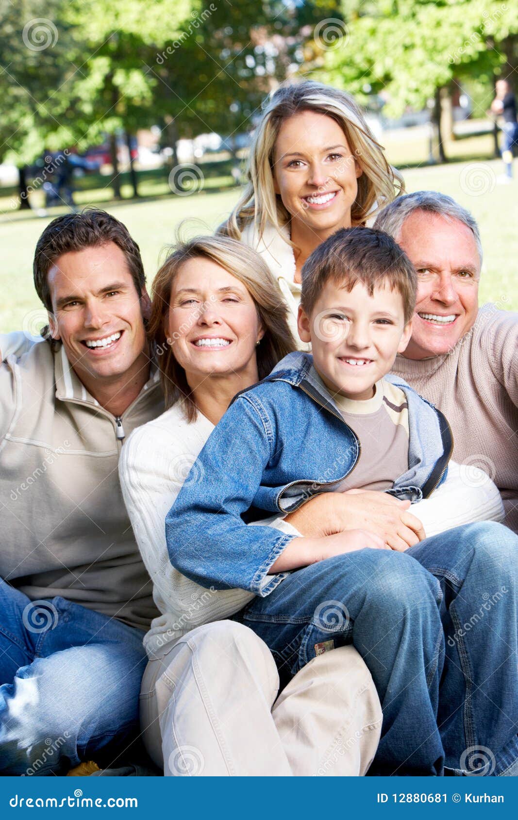 Happy family stock image. Image of park, people, happy - 12880681