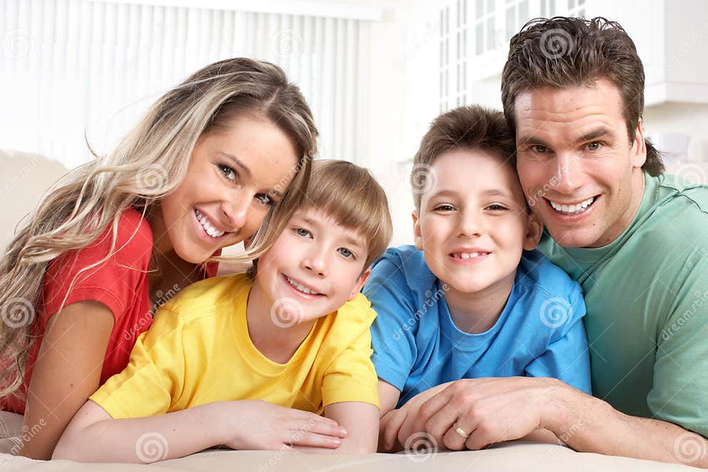 Happy family stock photo. Image of children, childhood - 13330848