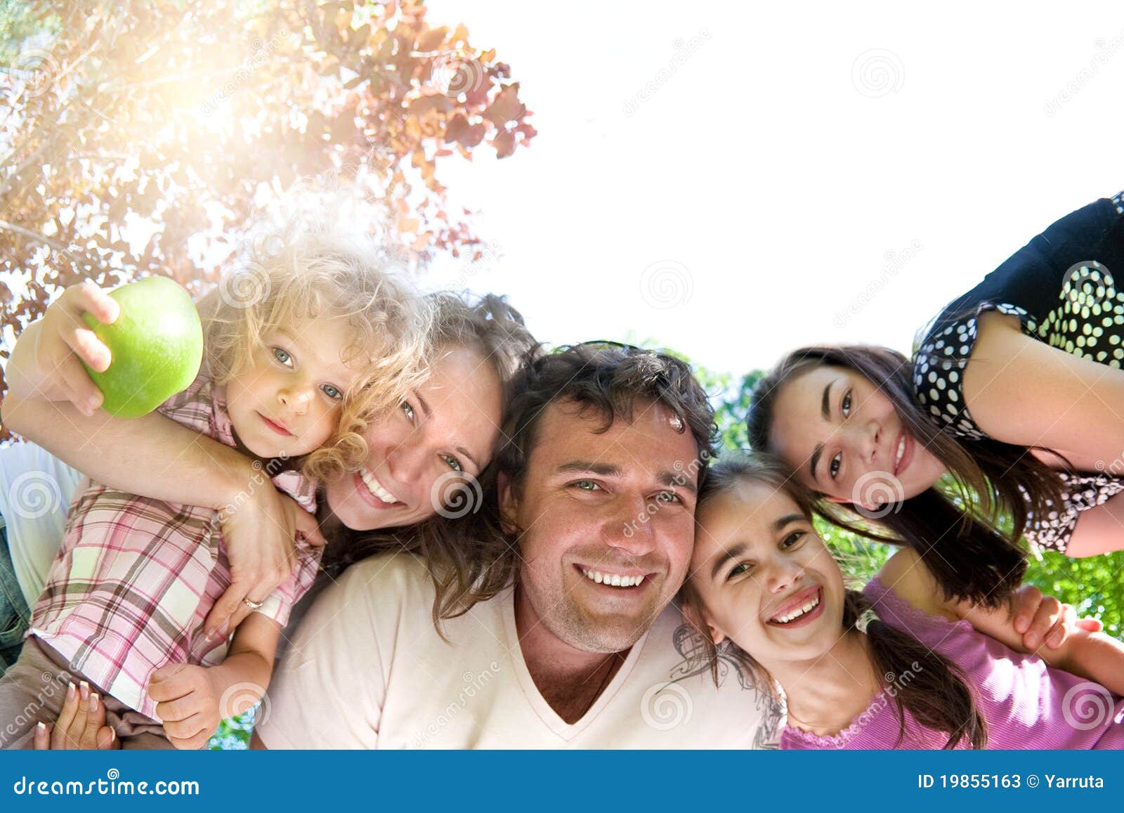 Happy family stock image. Image of group, people, autumn - 19855163