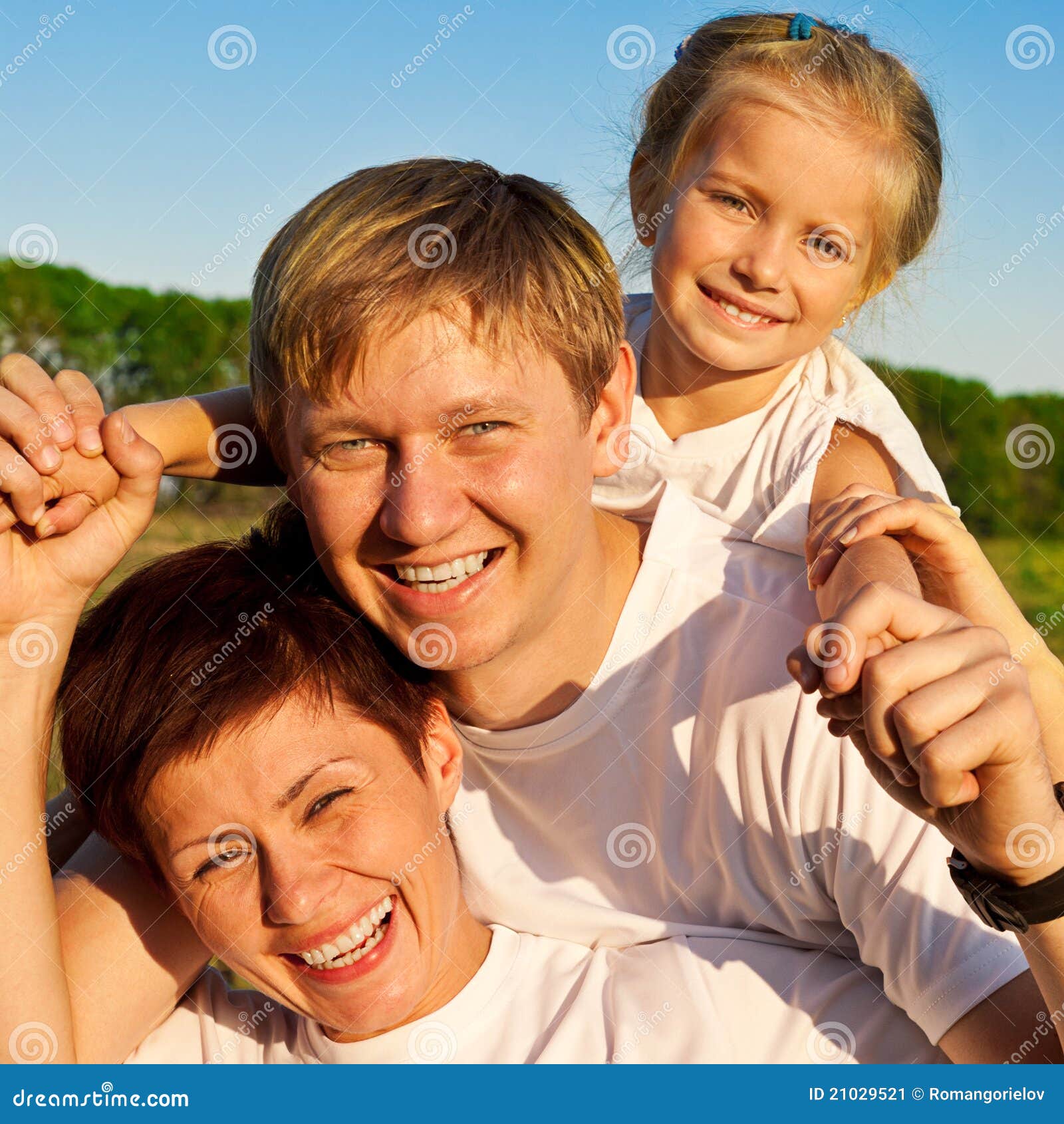 Happy family stock image. Image of outdoor, family, childhood - 21029521