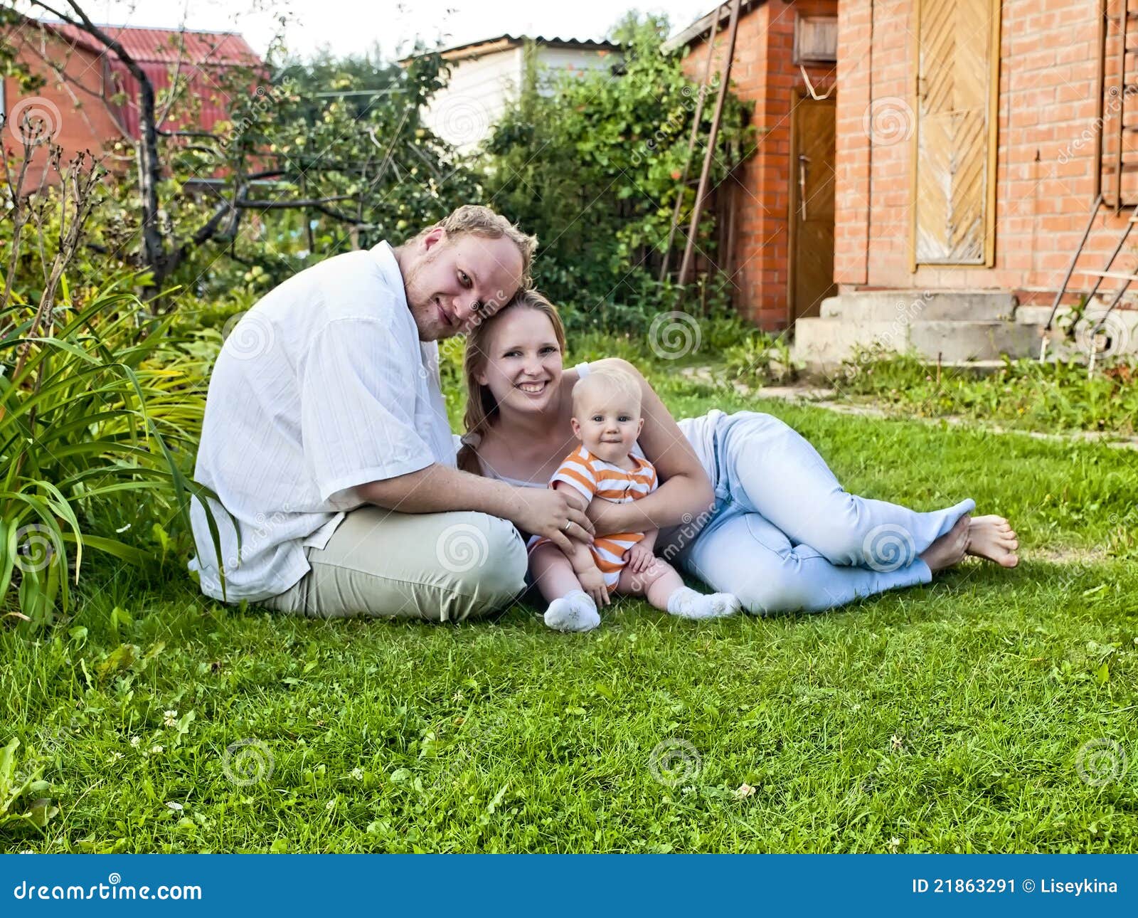 Happy family stock image. Image of happy, little, people - 21863291