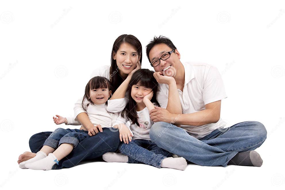 Happy family stock image. Image of girl, childhood, chinese - 23740261