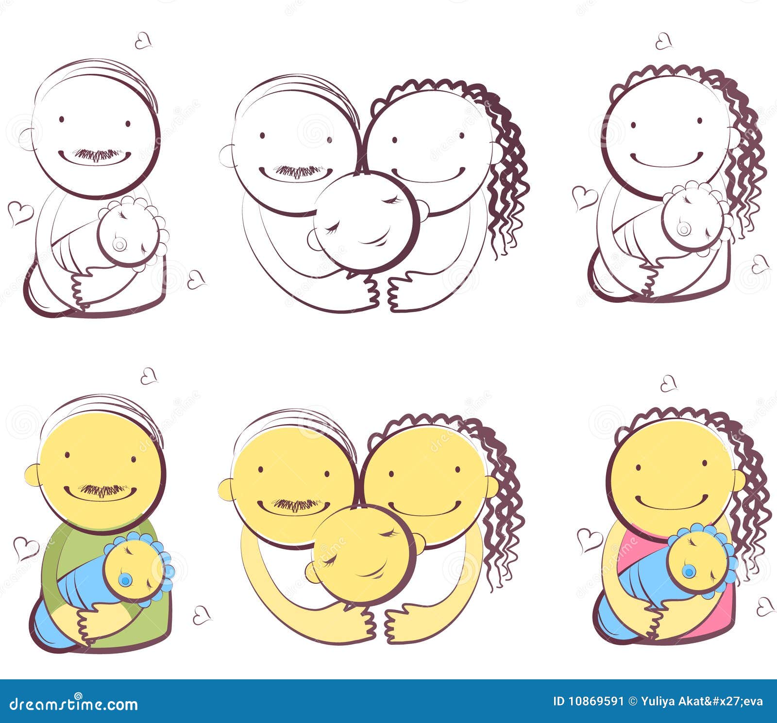 Happy family #3 stock vector. Illustration of design - 10869591