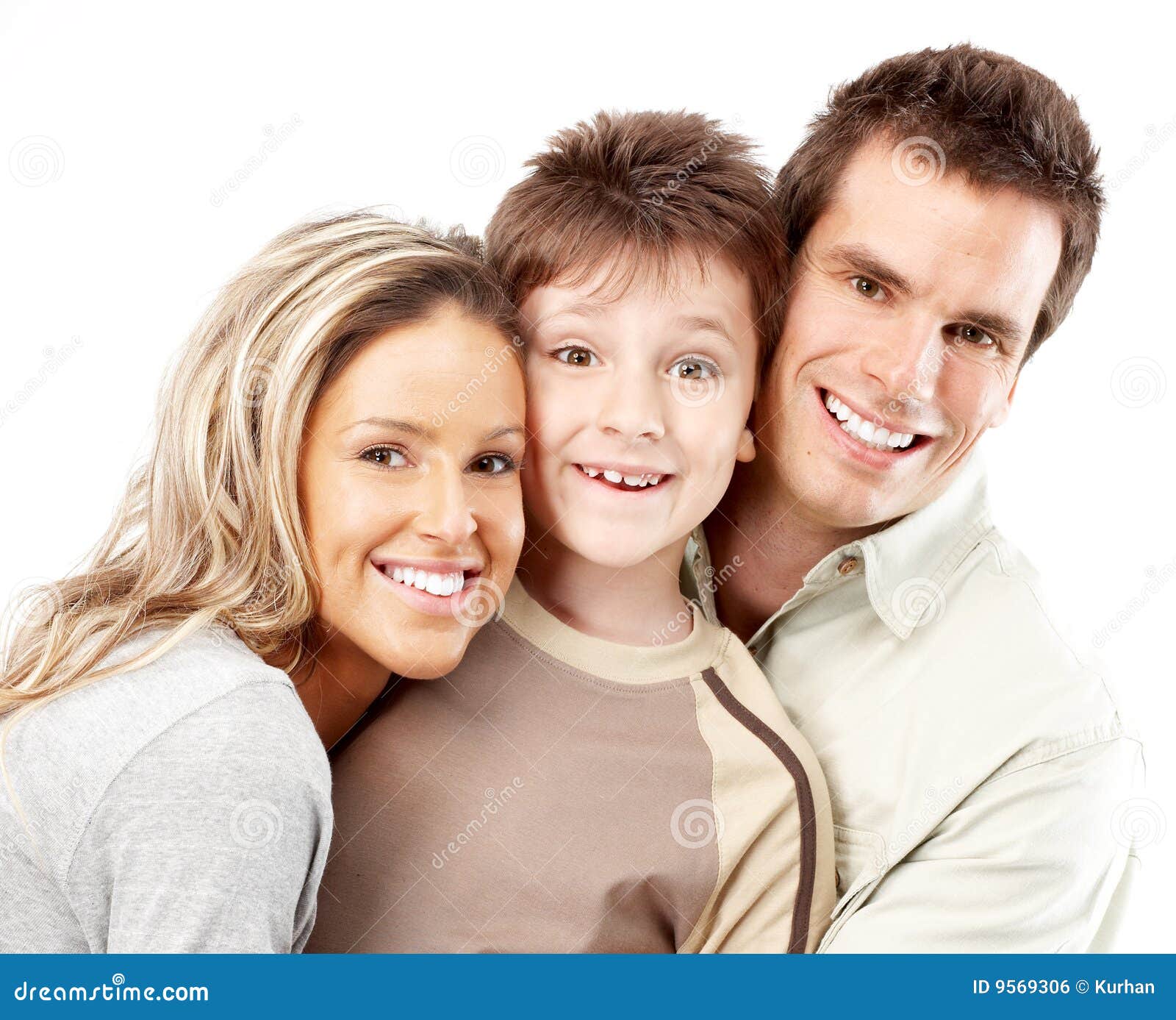 Happy family stock photo. Image of white, mother, isolated - 9569306