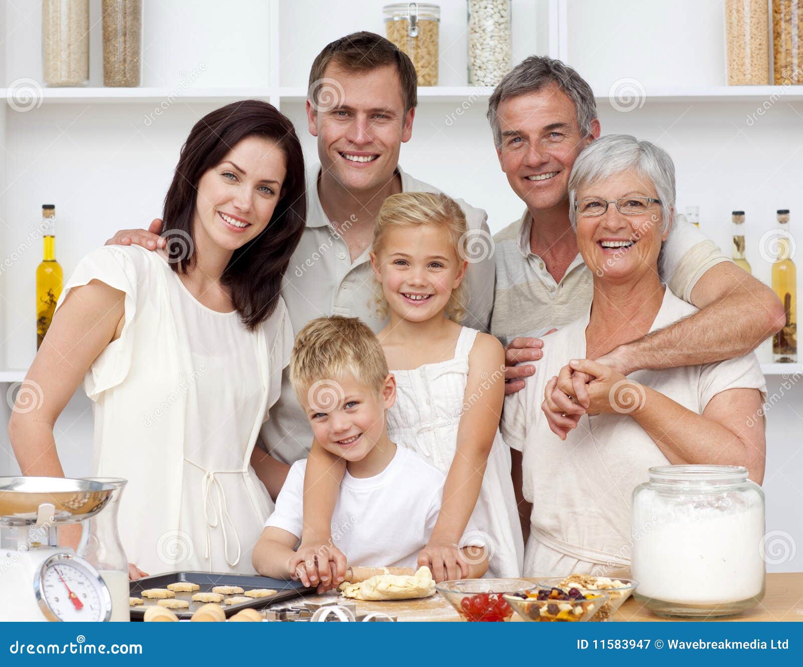 Happy Family Baking in the Kitchen Stock Image - Image of child, happy ...
