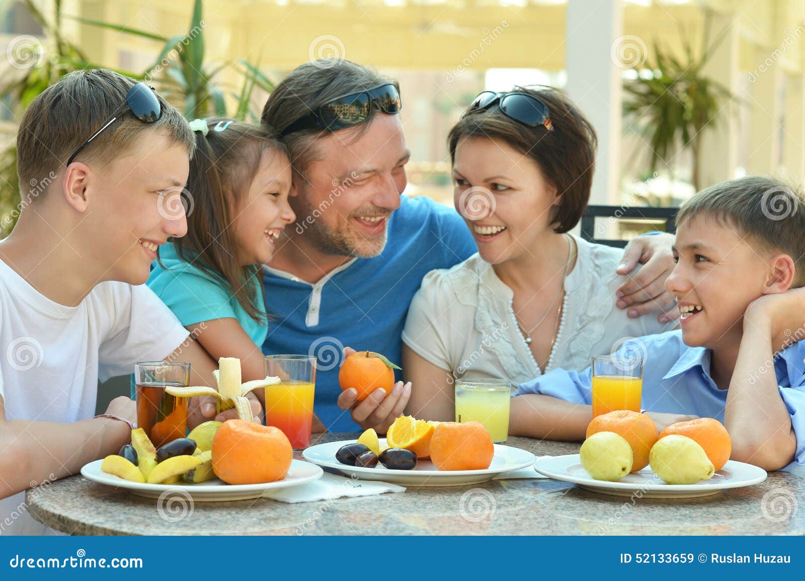 Happy family at breakfast stock image. Image of people - 52133659