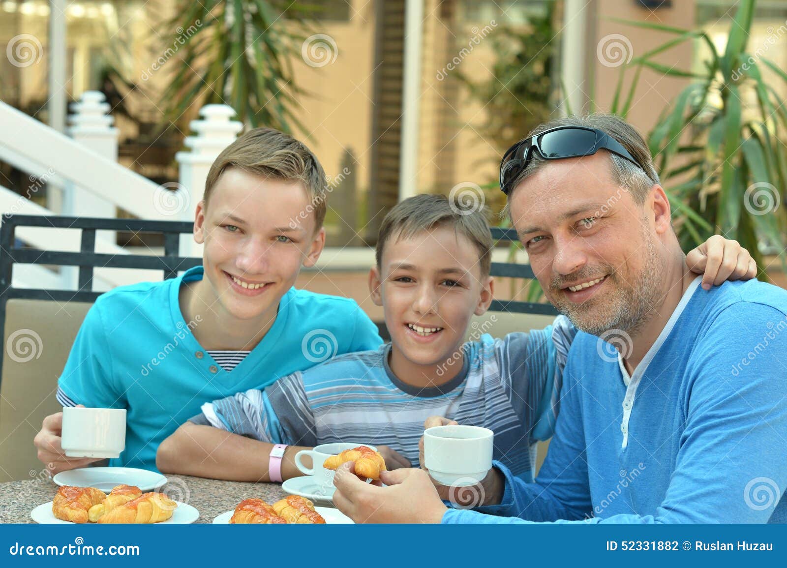 Happy family at breakfast stock photo. Image of love - 52331882