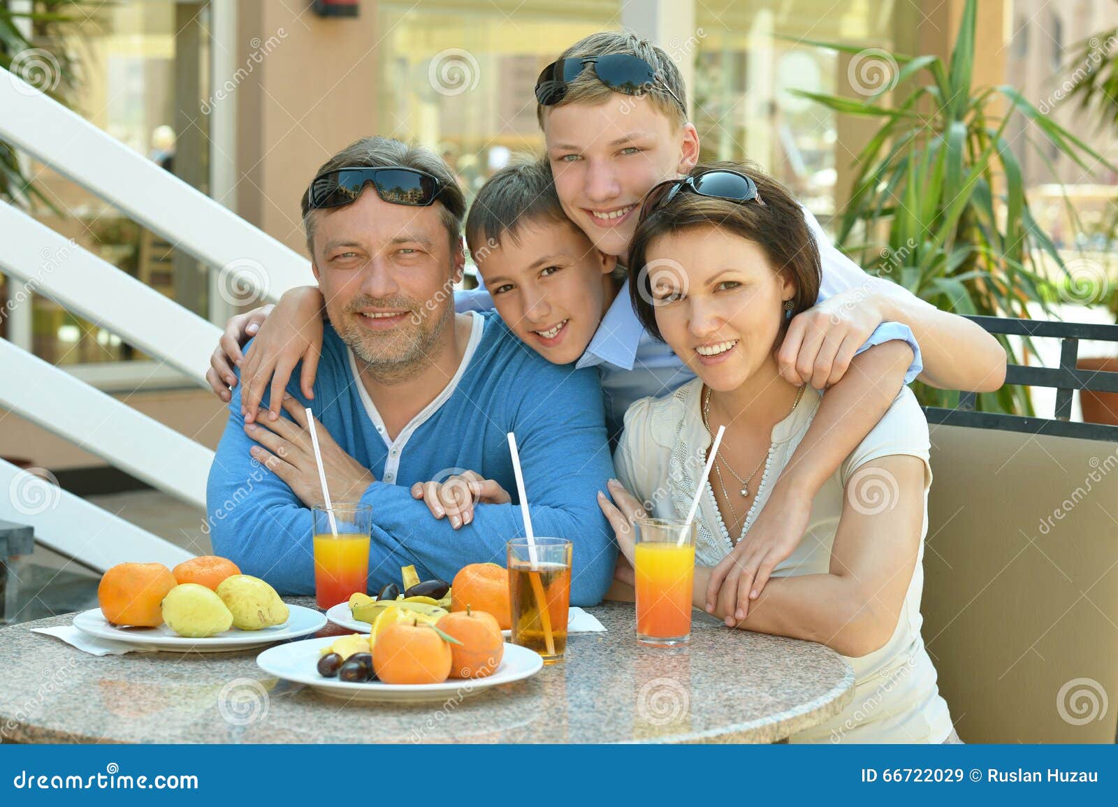 Happy family at breakfast stock image. Image of happy - 66722029