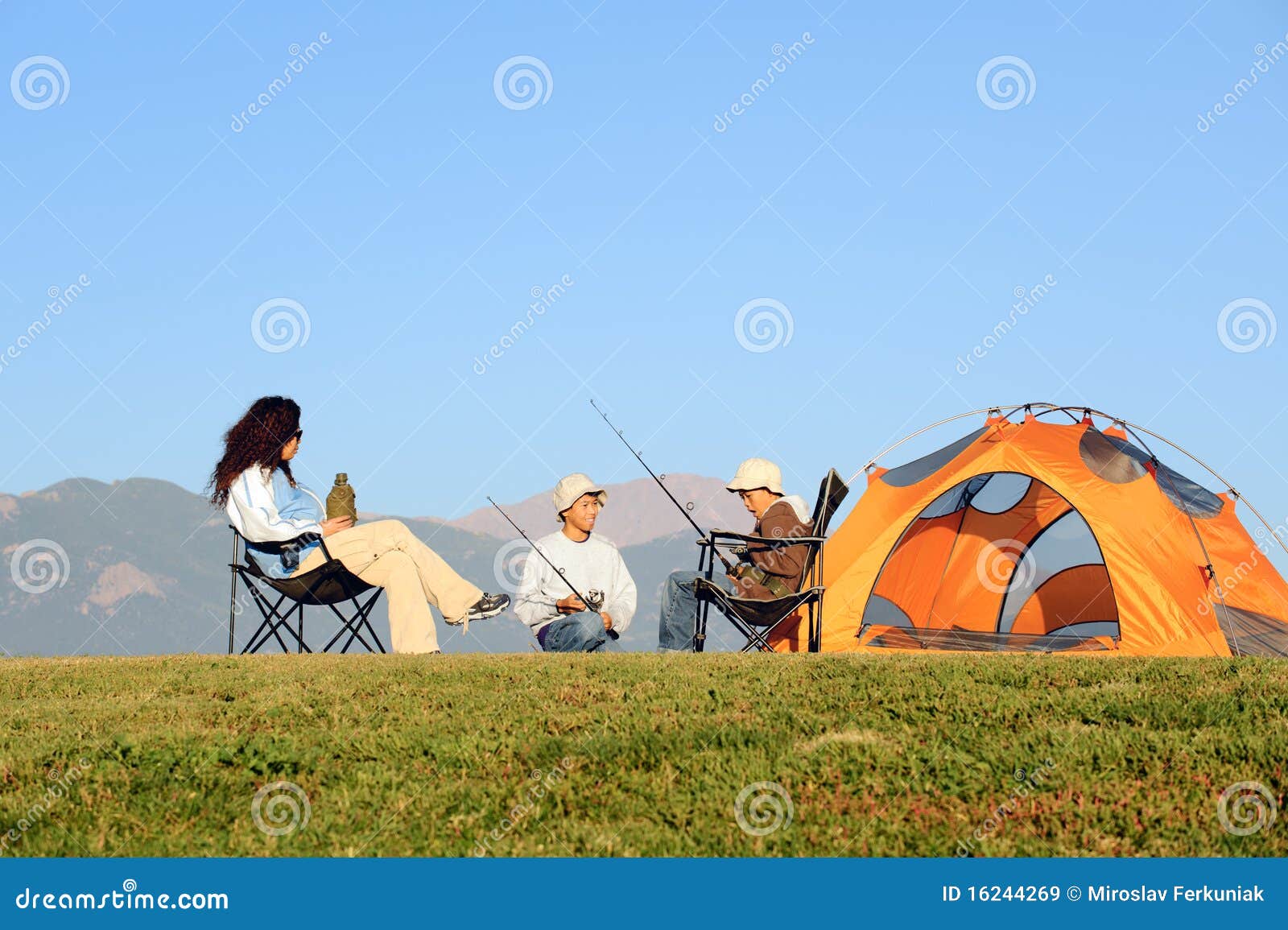 Happy Family Camping stock image. Image of outdoors, lifestyle - 16244269