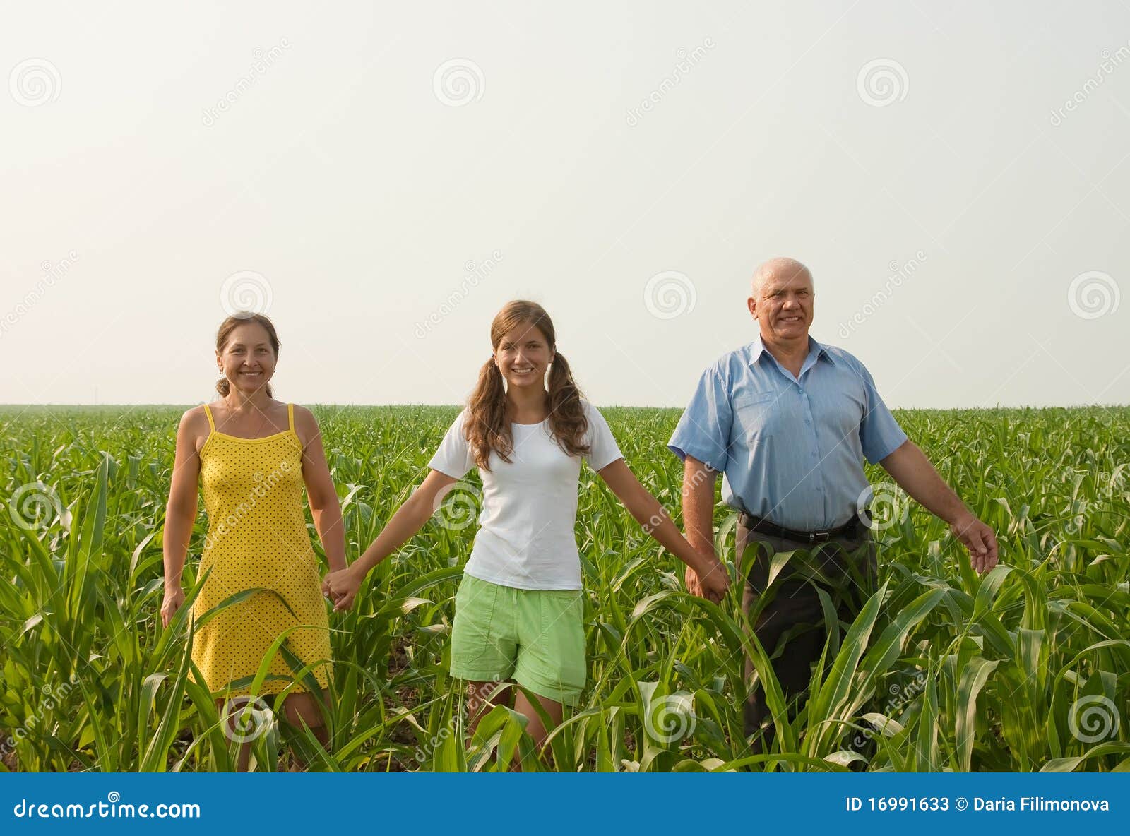 Happy Family on Countryside Stock Image - Image of lifestyles, nature ...