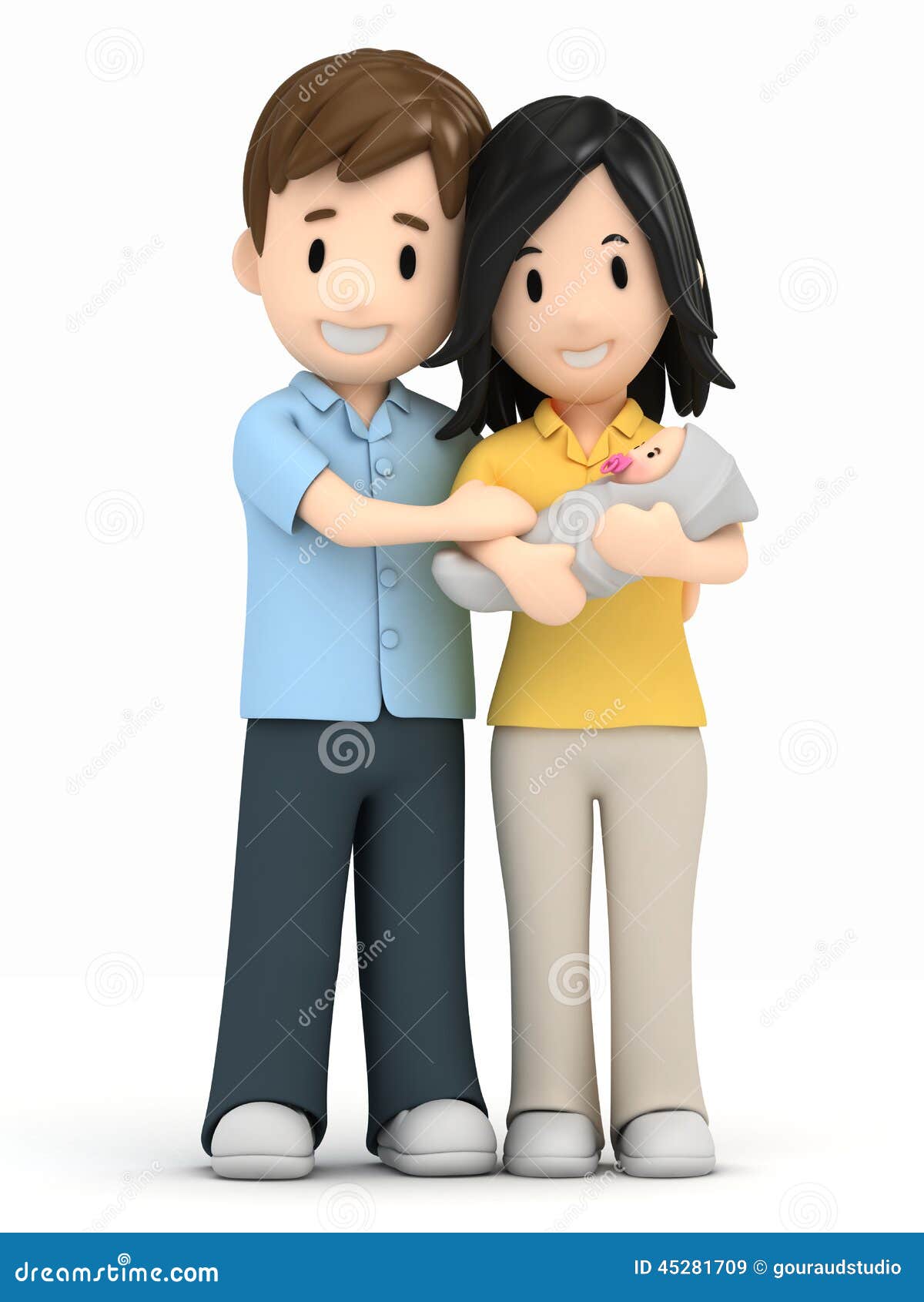 Happy family stock illustration. Illustration of happy - 45281709
