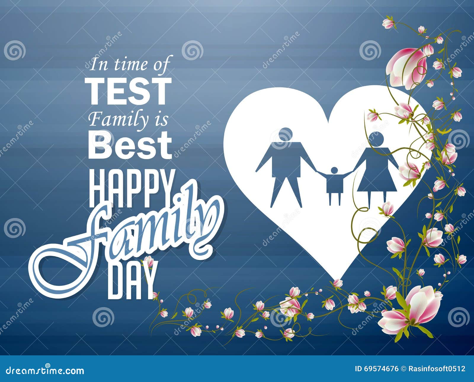 Happy Family Day stock illustration. Illustration of creative - 69574676