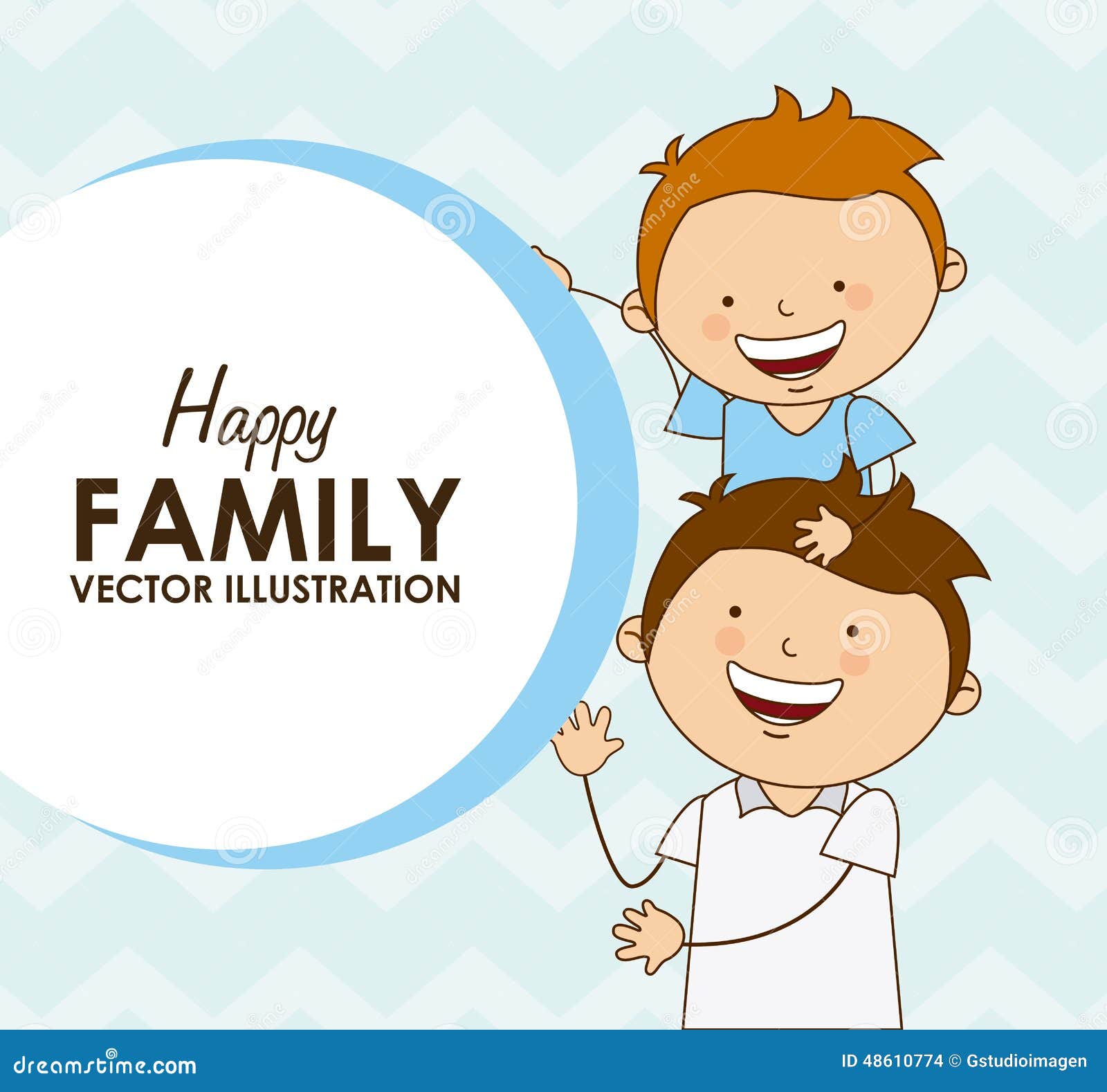 Happy family stock illustration. Illustration of family - 48610774