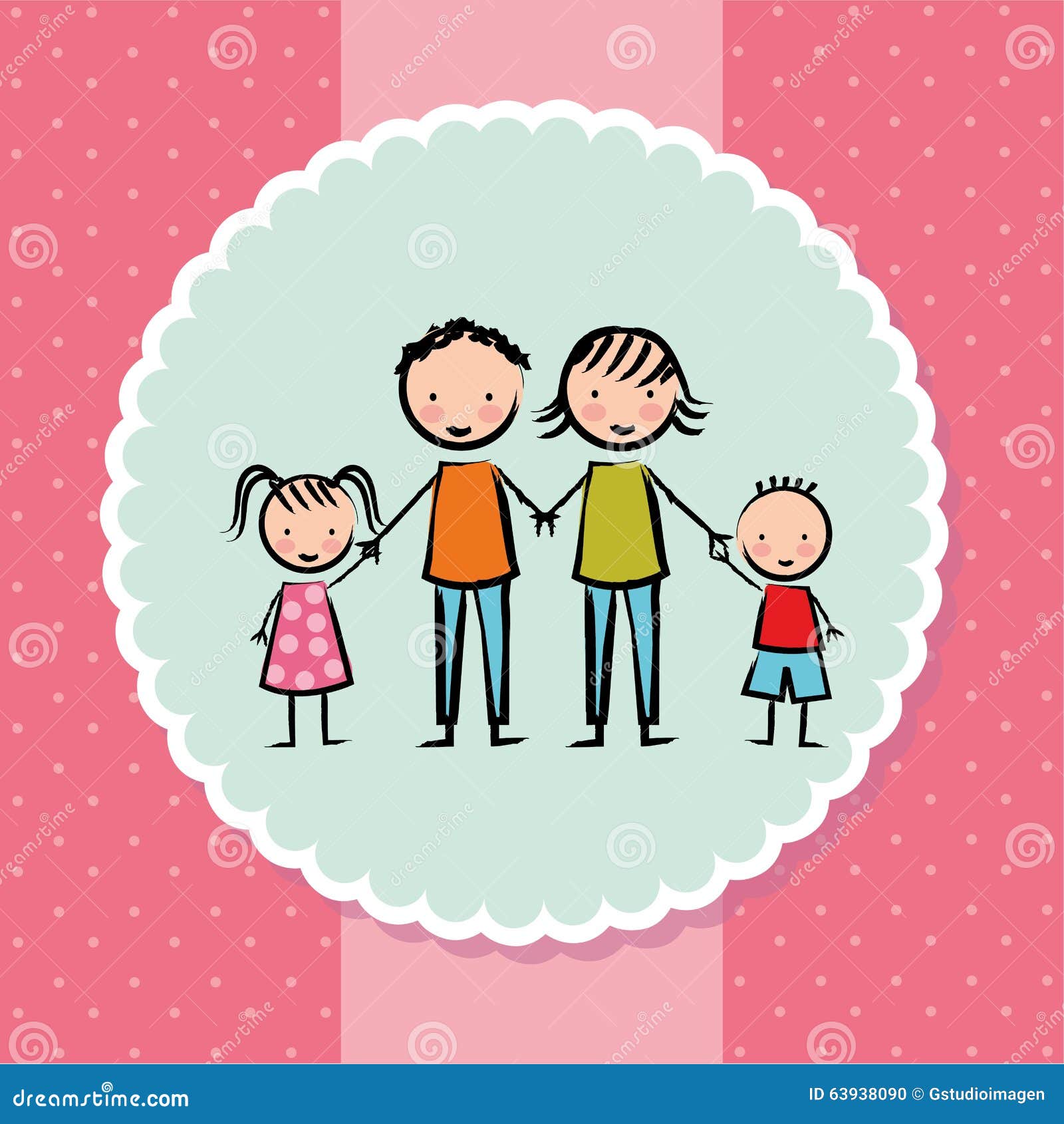 Happy family design stock vector. Illustration of concept - 63938090