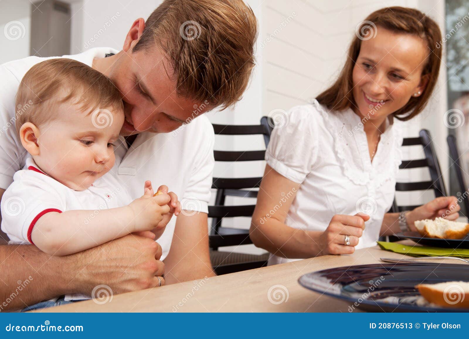 Happy Family Eating Meal stock image. Image of healthy - 20876513