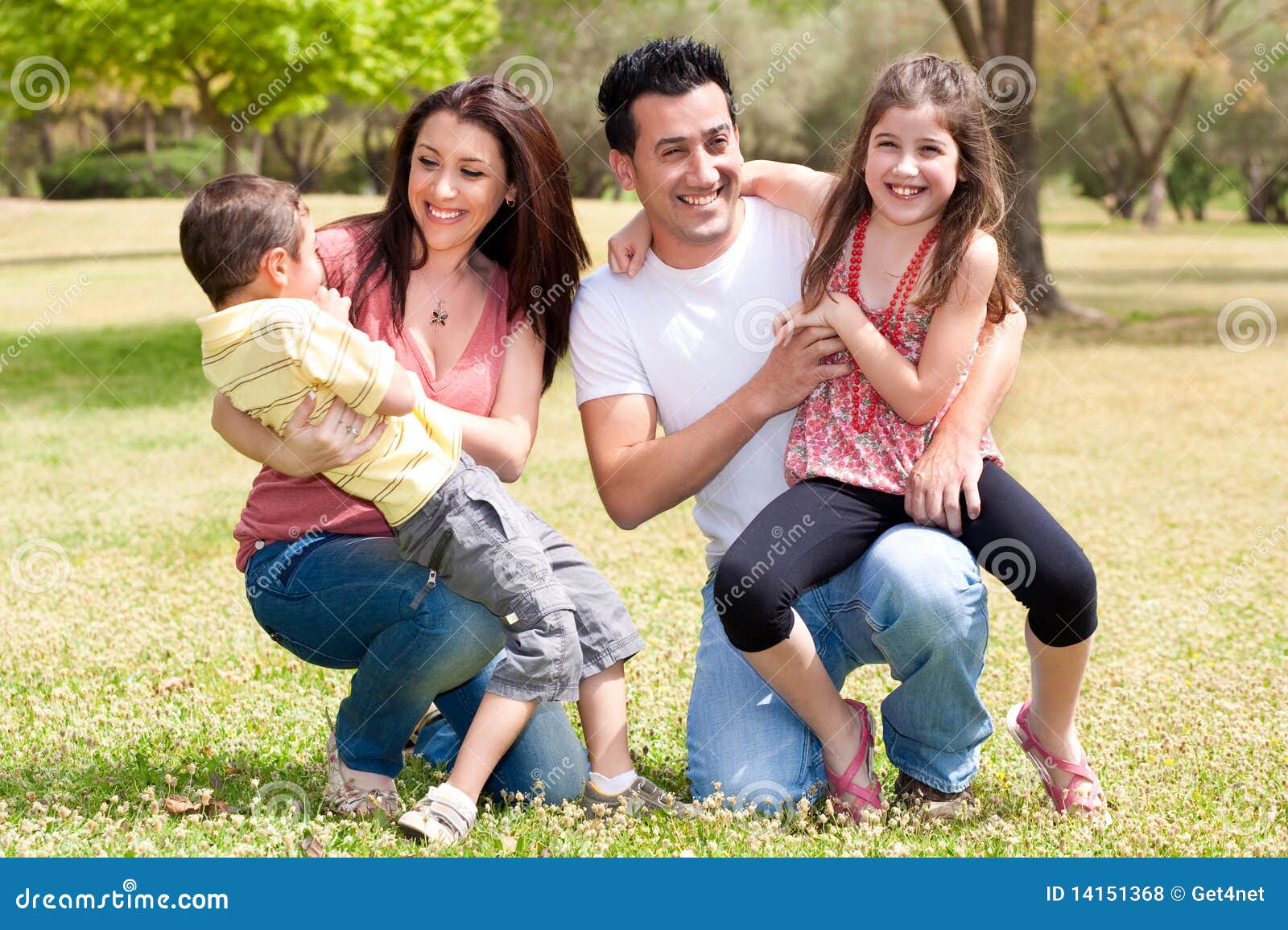Happy Family Enjoying in the Park Stock Photo - Image of smile, homely ...