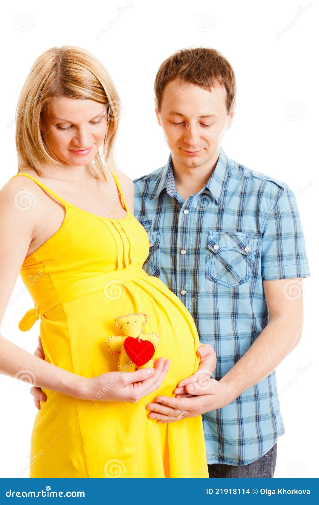 Happy Family Expecting Their Child Stock Photo - Image of husband ...