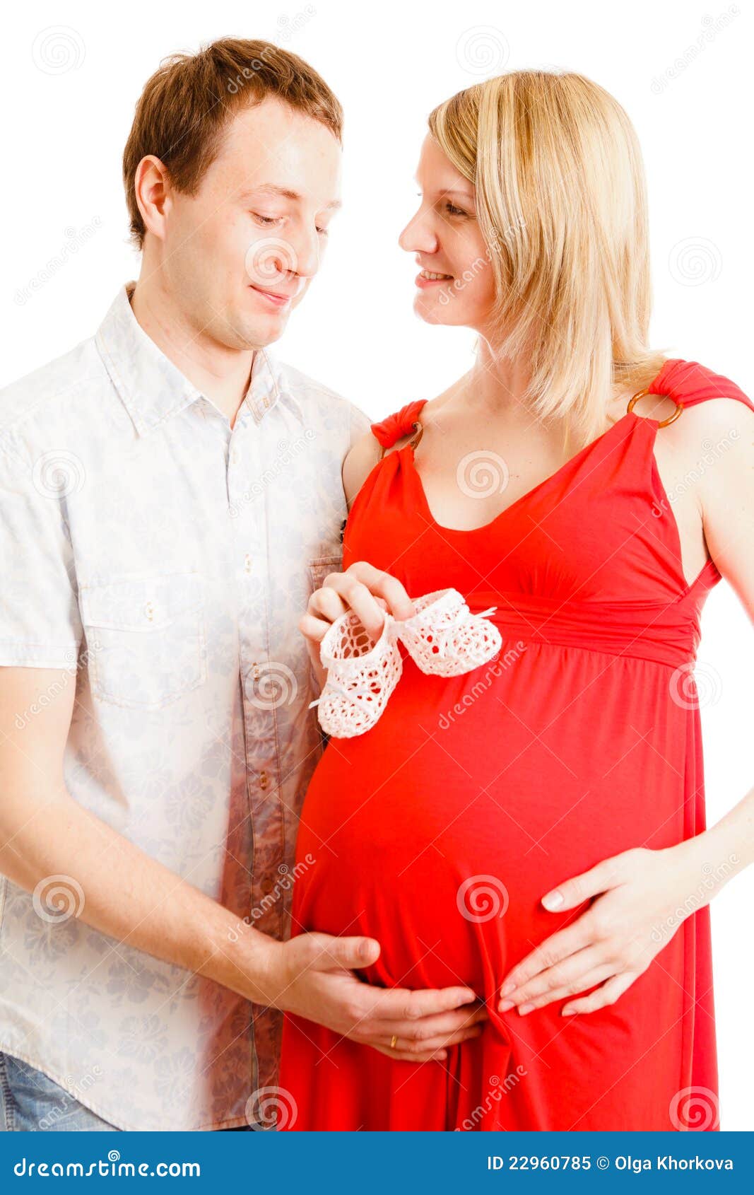 Happy Family Expecting Their Child Stock Image - Image of parent ...