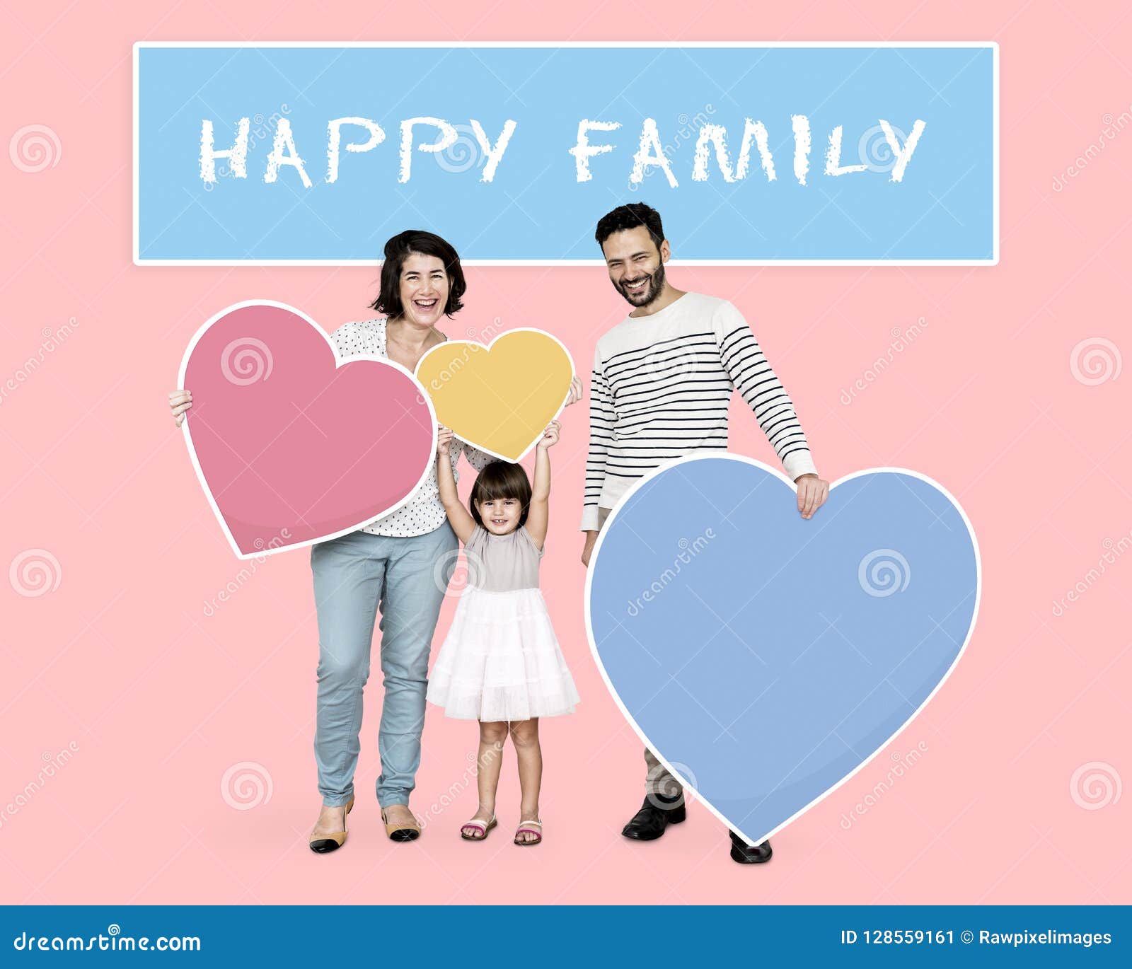 Happy Family Expressing Their Love Stock Image - Image of caucasian ...