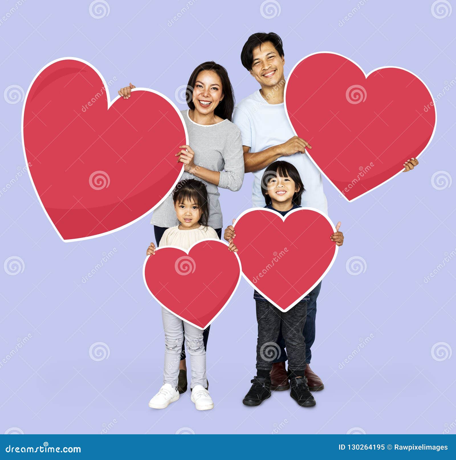 Happy Family Expressing Their Love Stock Image - Image of mother ...