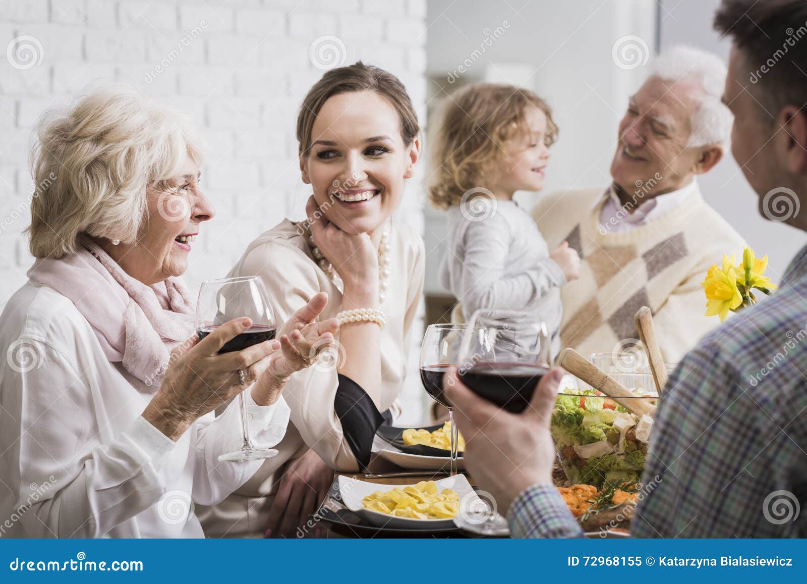 Happy family gathering stock image. Image of woman, event - 72968155