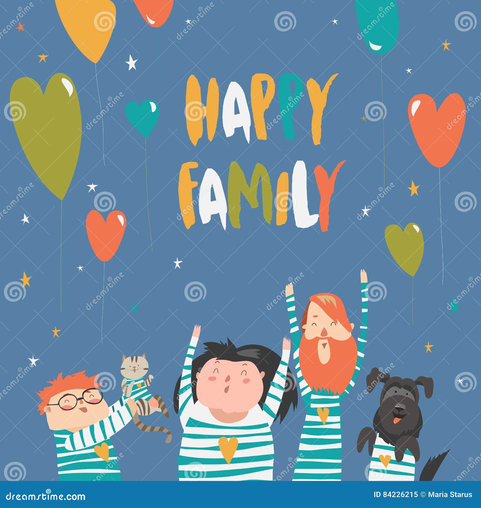 Happy Family Gesturing with Cheerful Smile Editorial Image ...