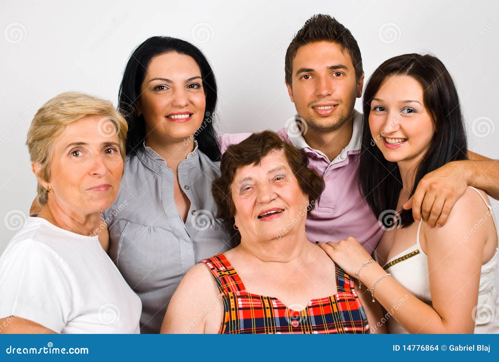 Happy family group stock photo. Image of grandmother - 14776864
