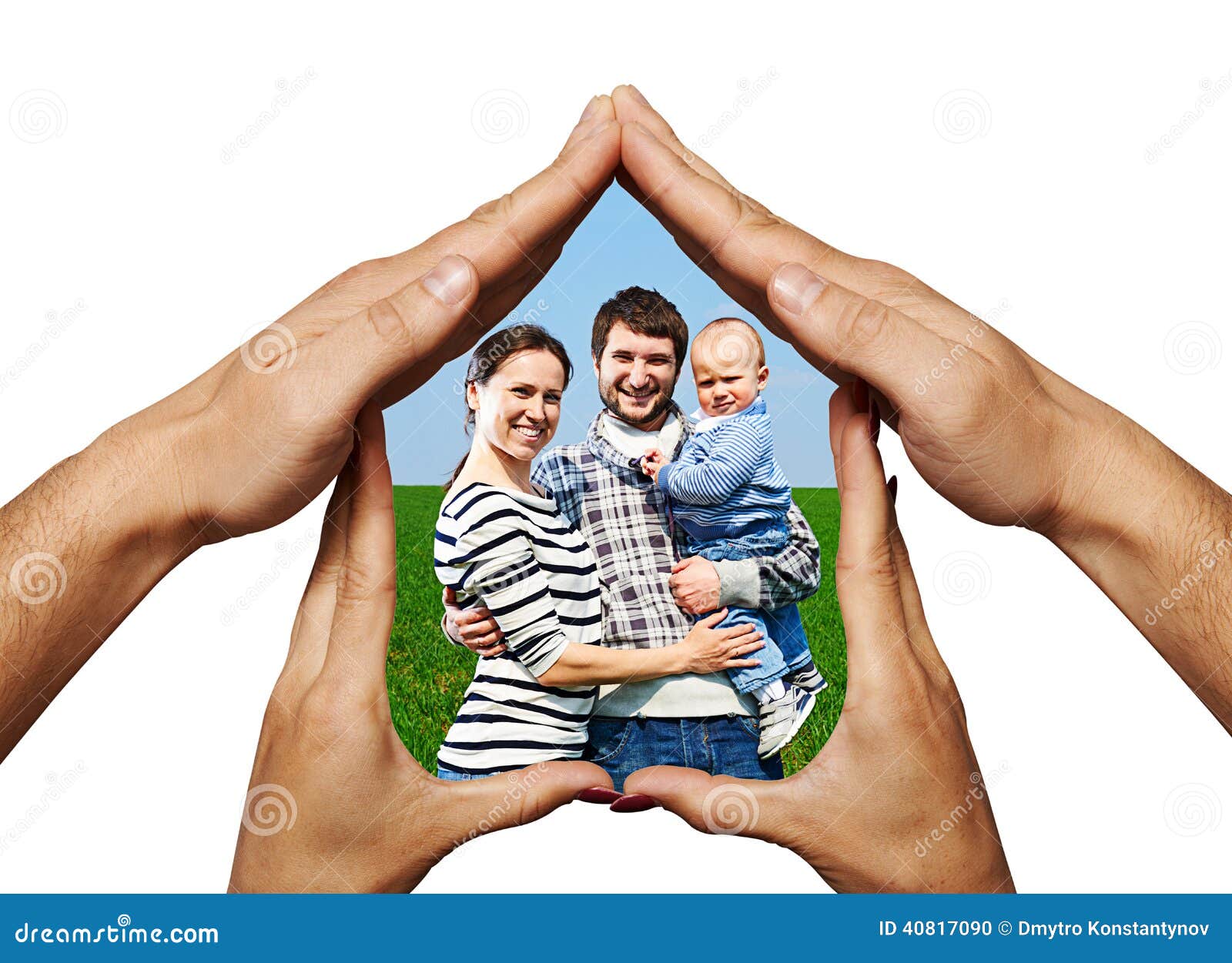 Happy family in hands home stock photo. Image of infant - 40817090