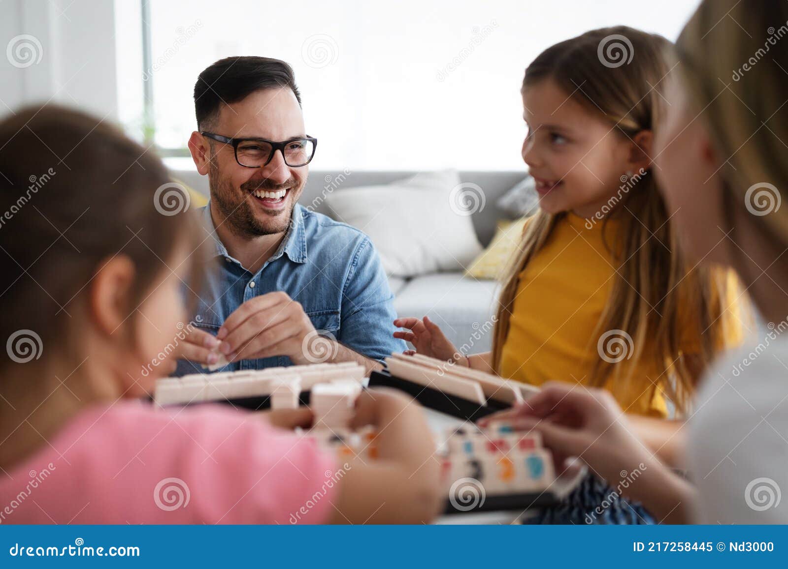 Happy Family Having Fun Times at Home Stock Image - Image of home ...