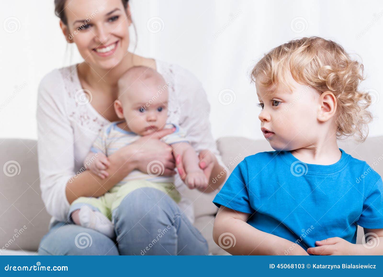 Happy family at home stock image. Image of attractive - 45068103