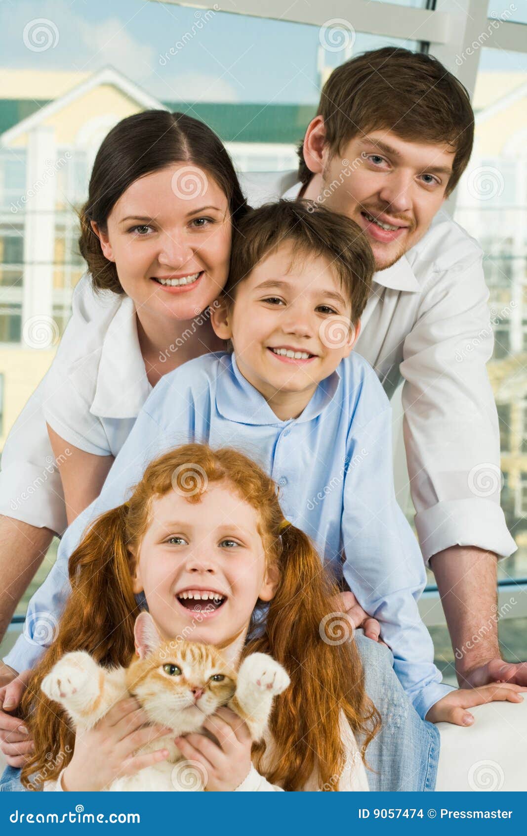 Happy family members stock photo. Image of looking, male - 9057474