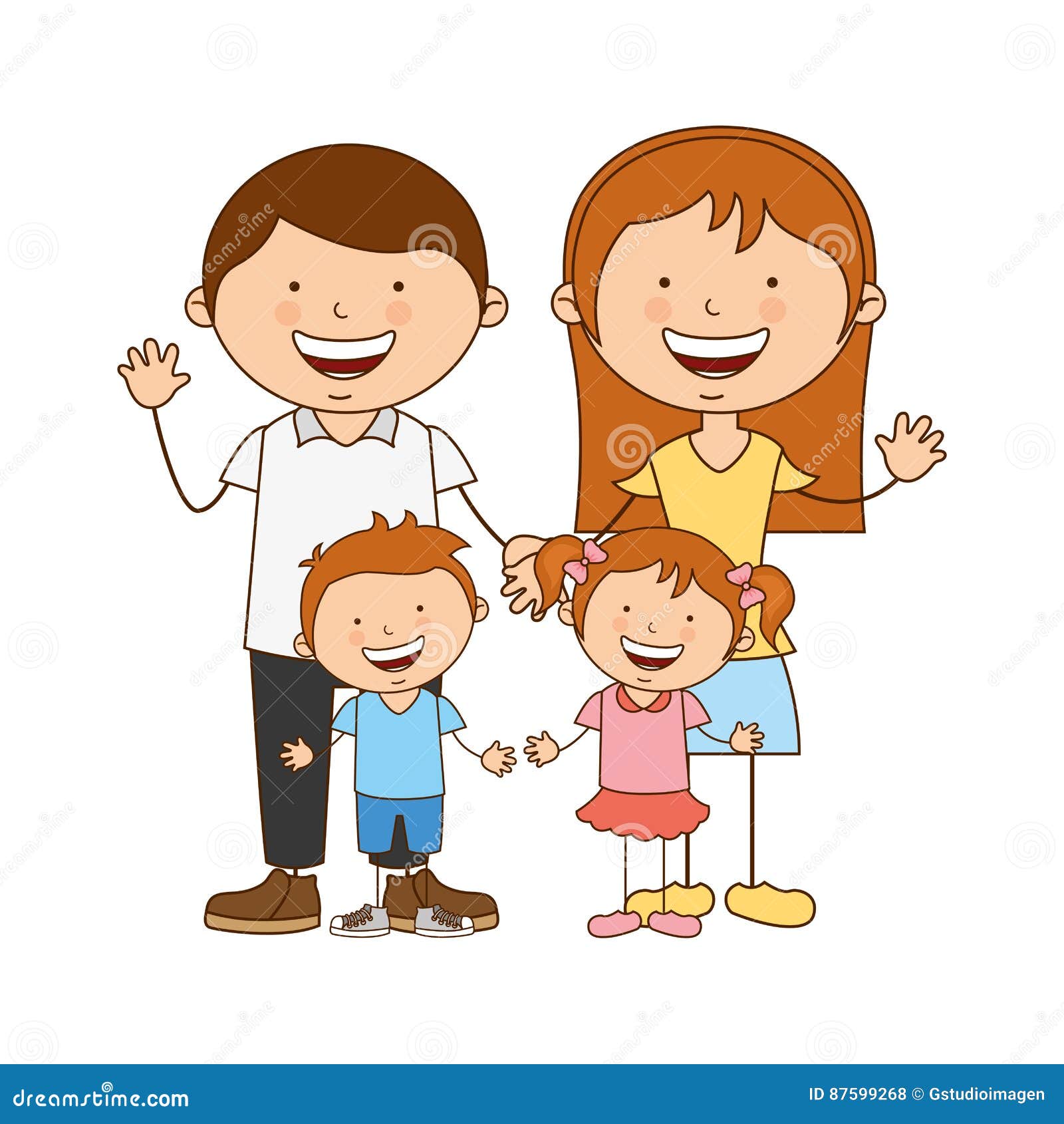 Happy family members icon stock vector. Illustration of vector - 87599268