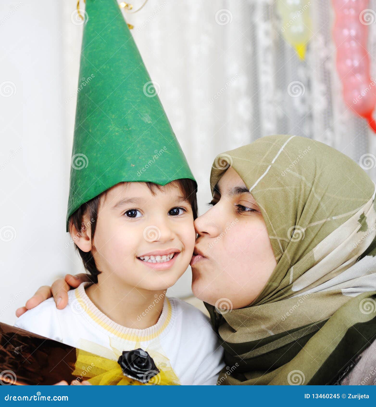 Happy family muslim stock image. Image of nice, childhood - 13460245