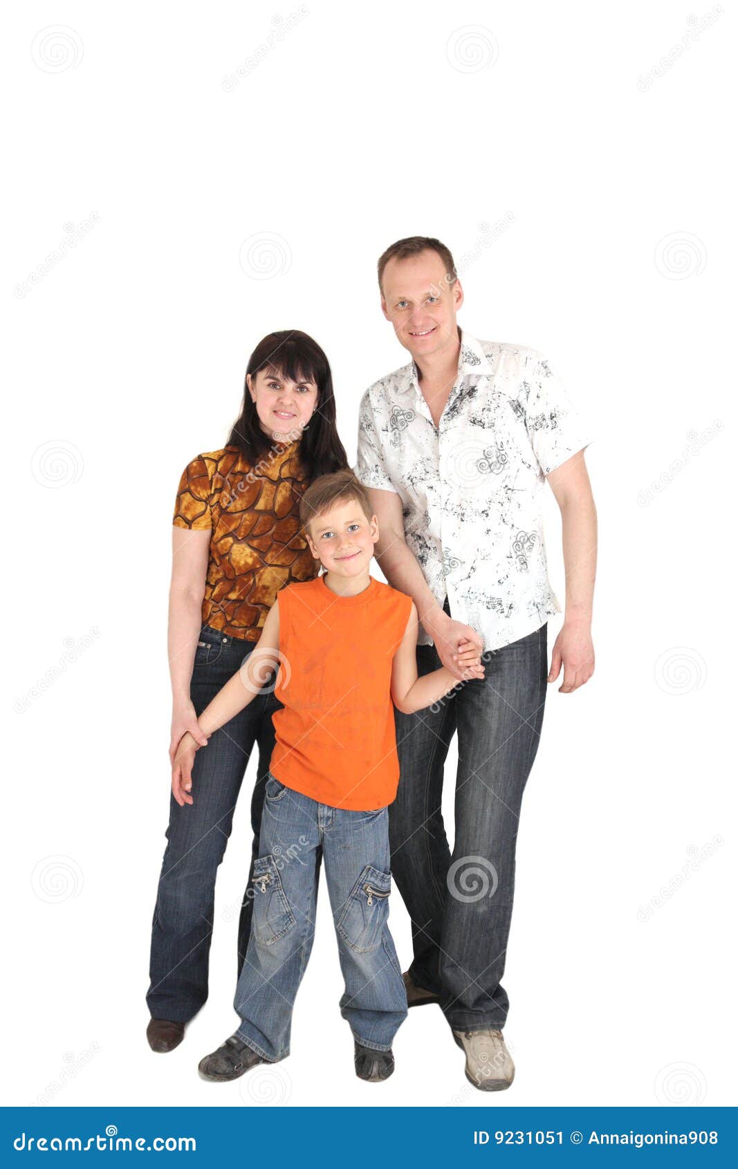Happy family with one kid stock image. Image of person - 9231051